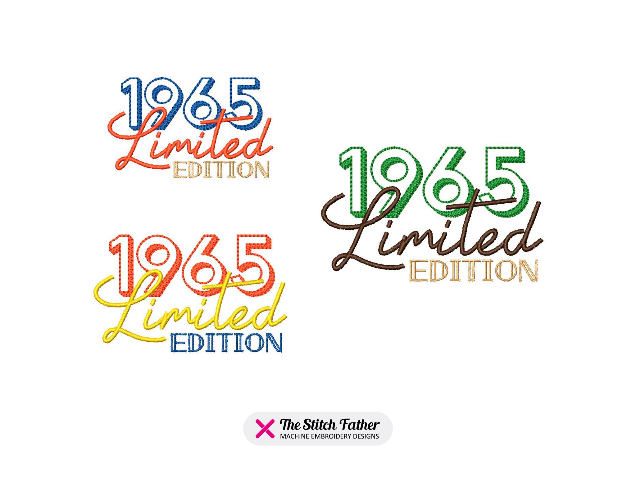 60th Birthday 1965 Logo – The Stitch Father - Machine Embroidery