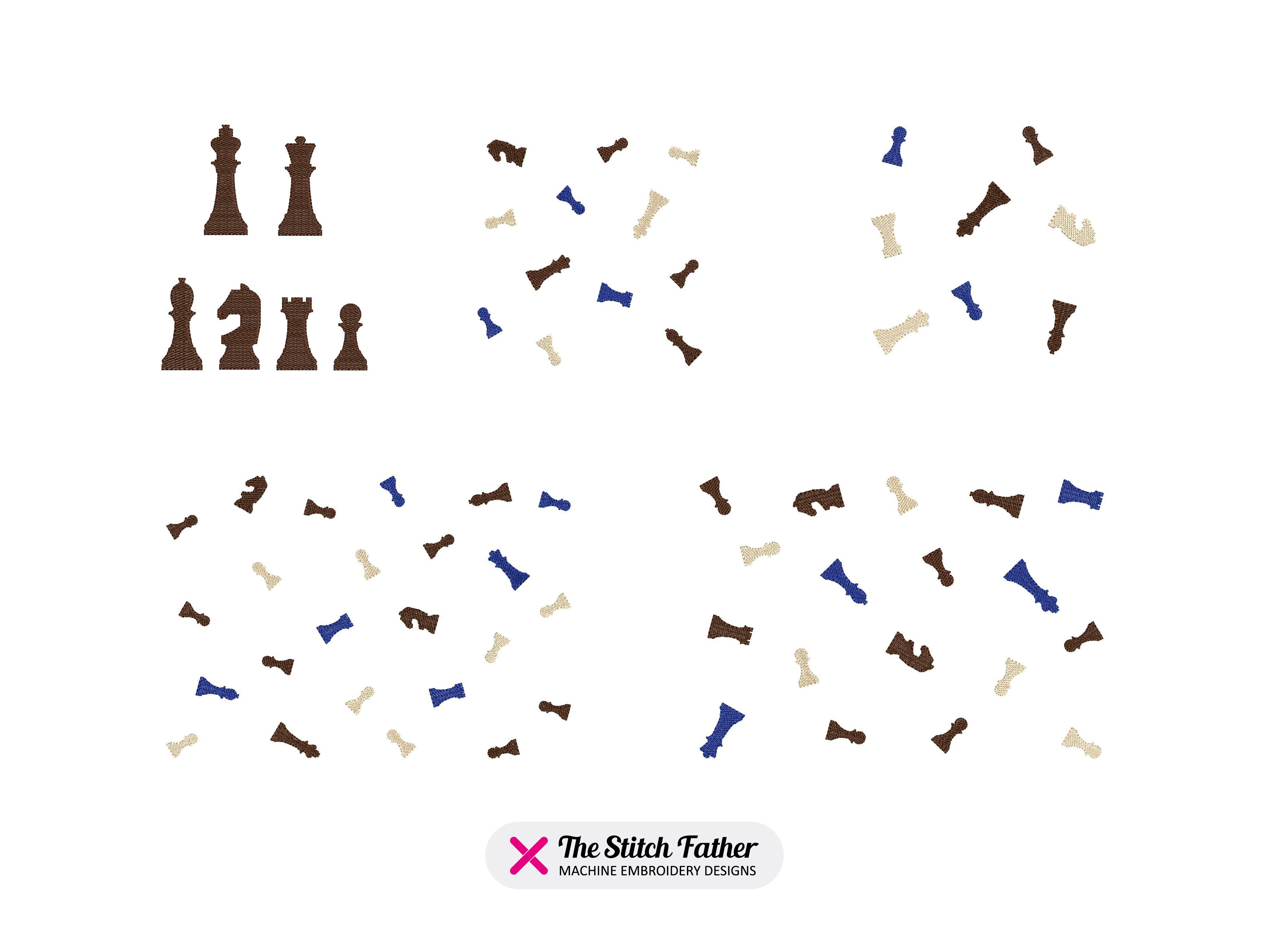 "Chess" Patterns – The Stitch Father - Machine Embroidery