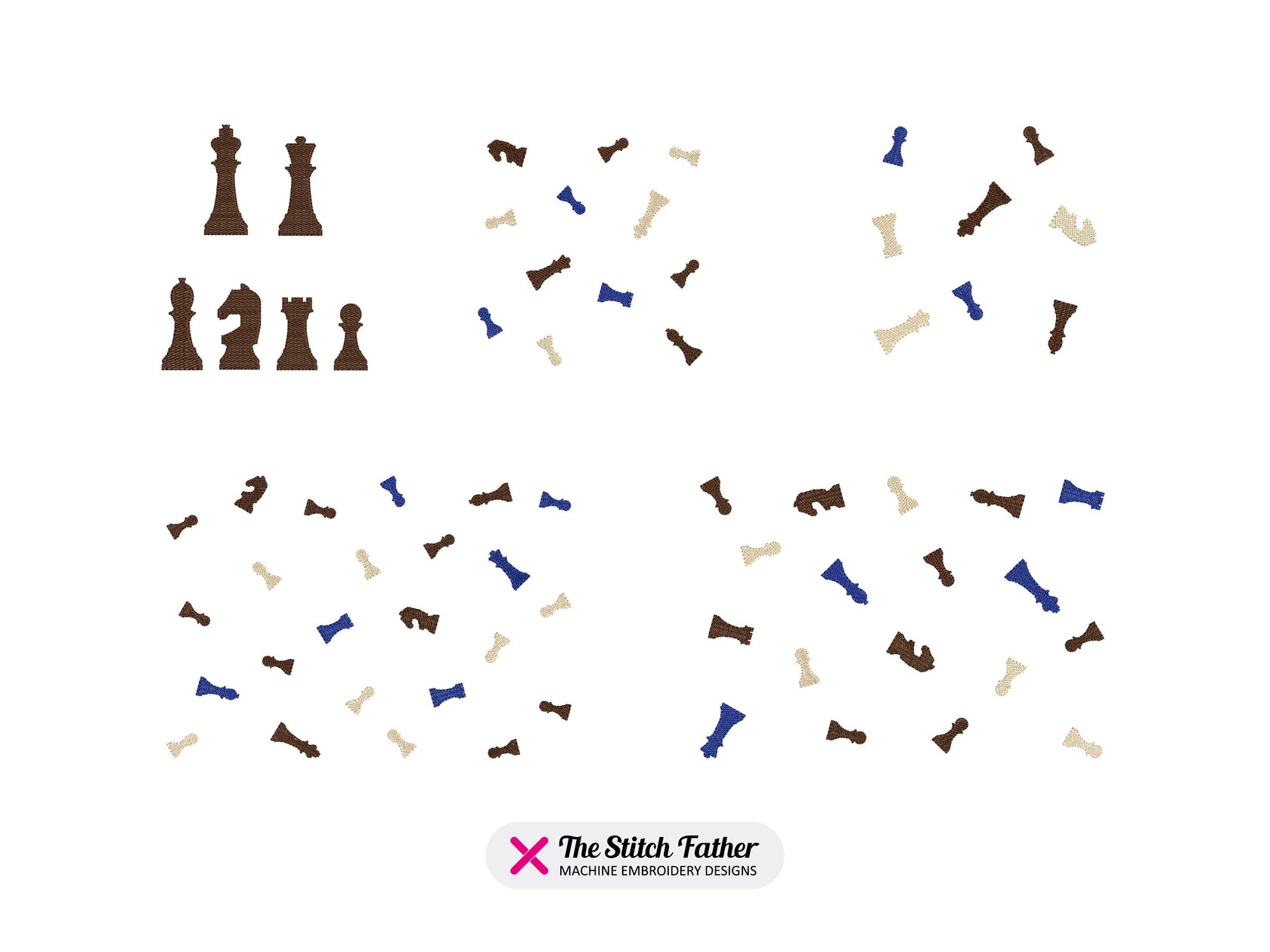"Chess" Patterns – The Stitch Father - Machine Embroidery