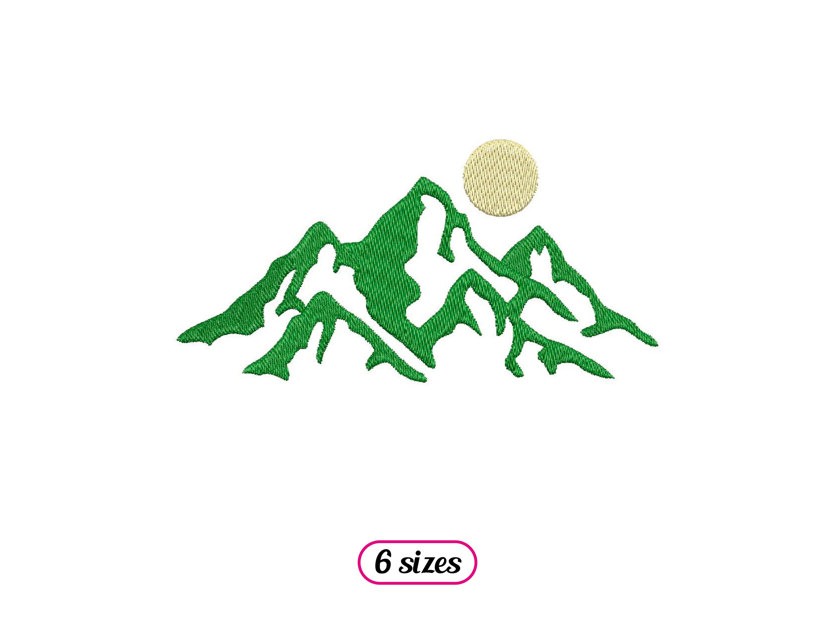Mountains 5x7 – The Stitch Father - Machine Embroidery