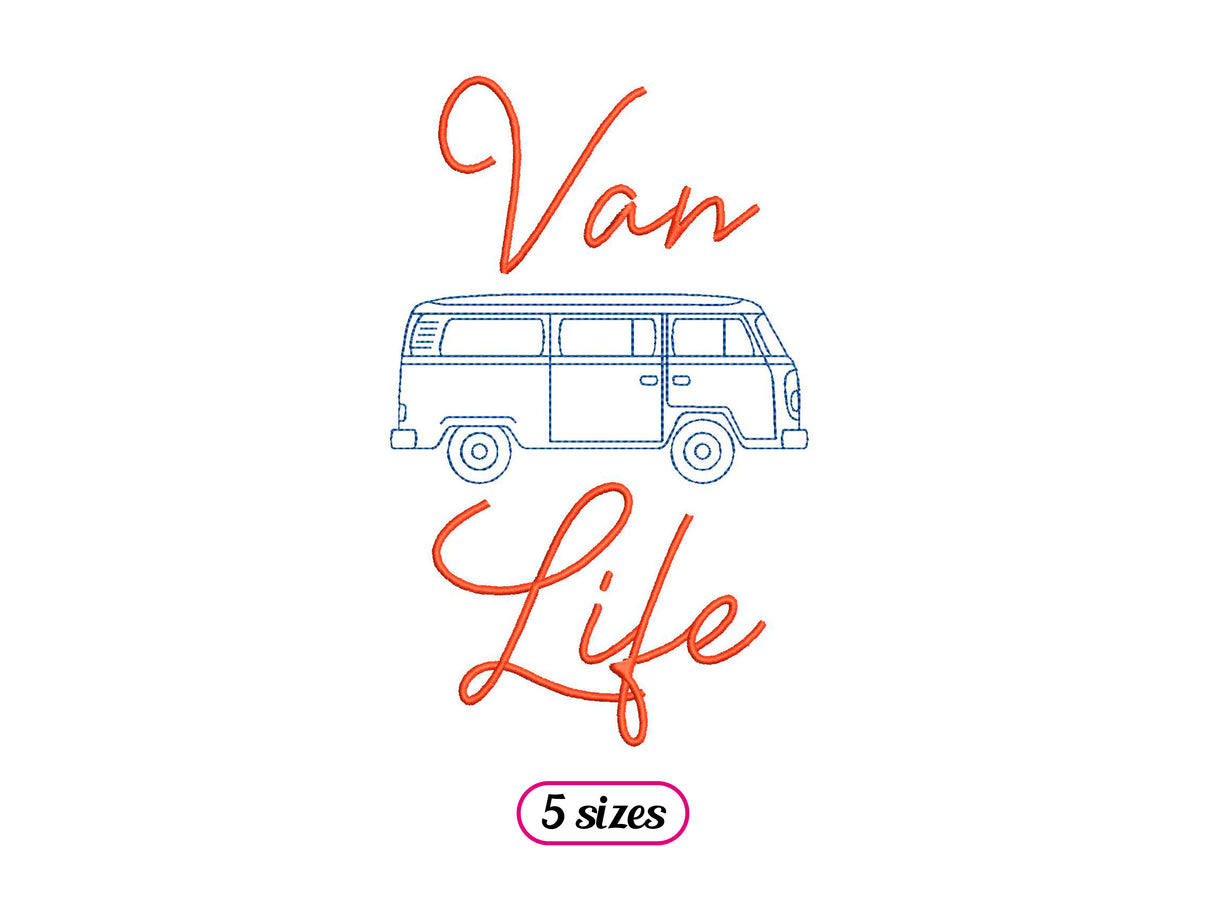 Van Life Logo – The Stitch Father - Machine Embroidery